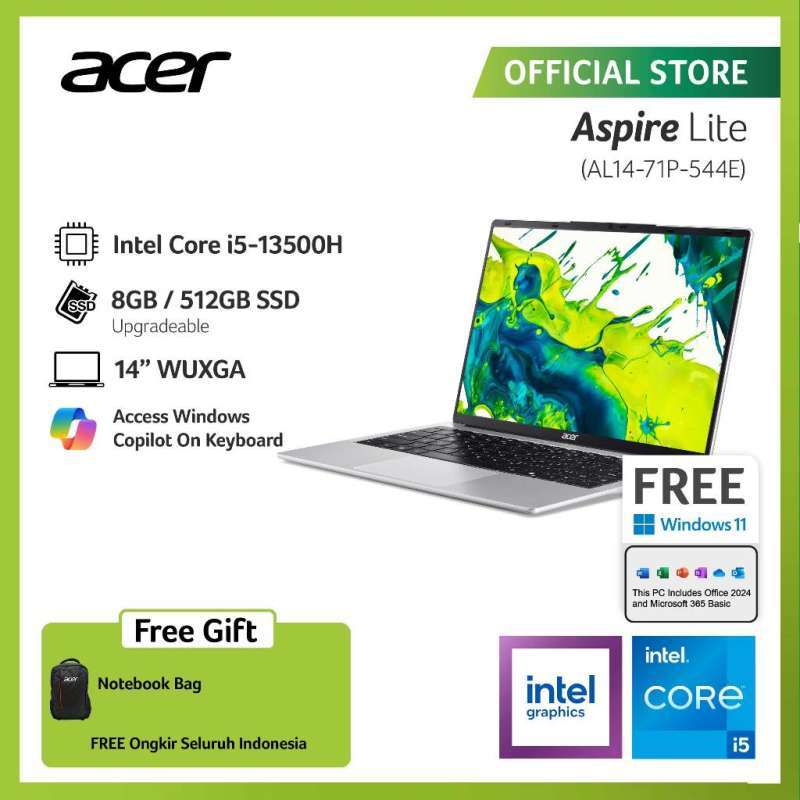 Promo Acer Laptop Aspire Lite Al14-71p-544e 14 Wuxga Intel Core I5 ...