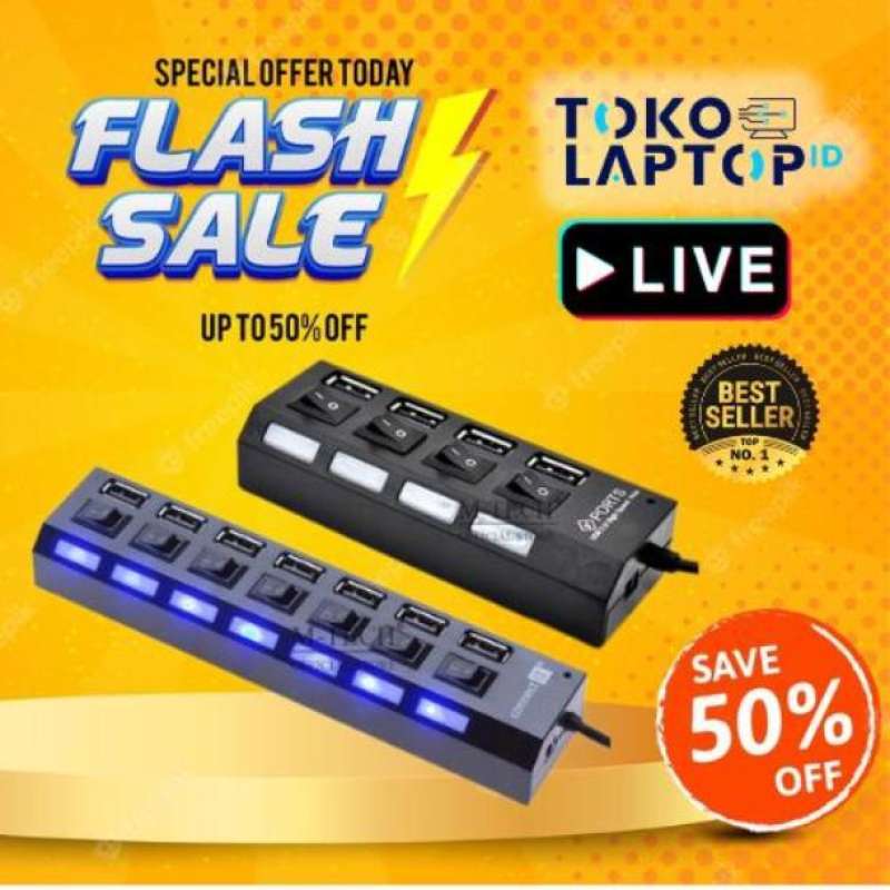 Promo 【bisa Cod】m-tech USB Hub 2.0 3.0 Port USB Support 1tb Garansi ...