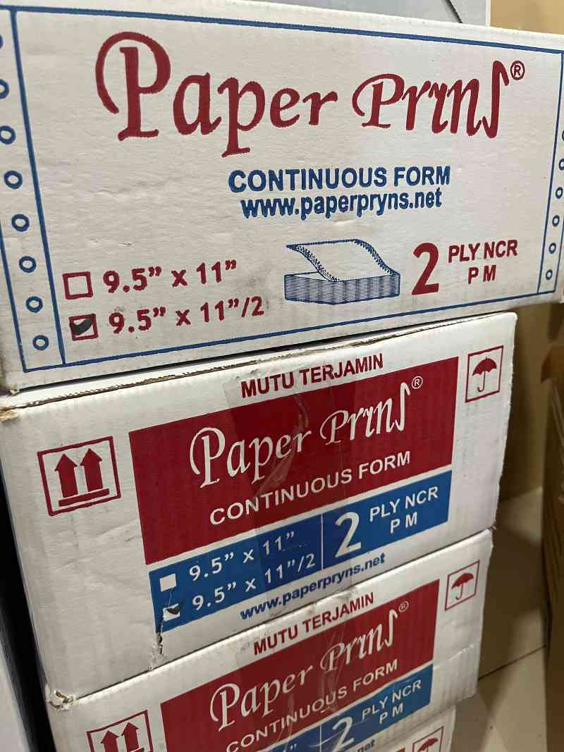 Jual Paper Prins Continuous Form 2 Ply / 3 Ply Original Kertas Komputer ...