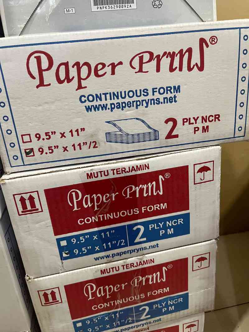 Jual Paper Prins Continuous Form 2 Ply / 3 Ply Original Kertas Komputer ...