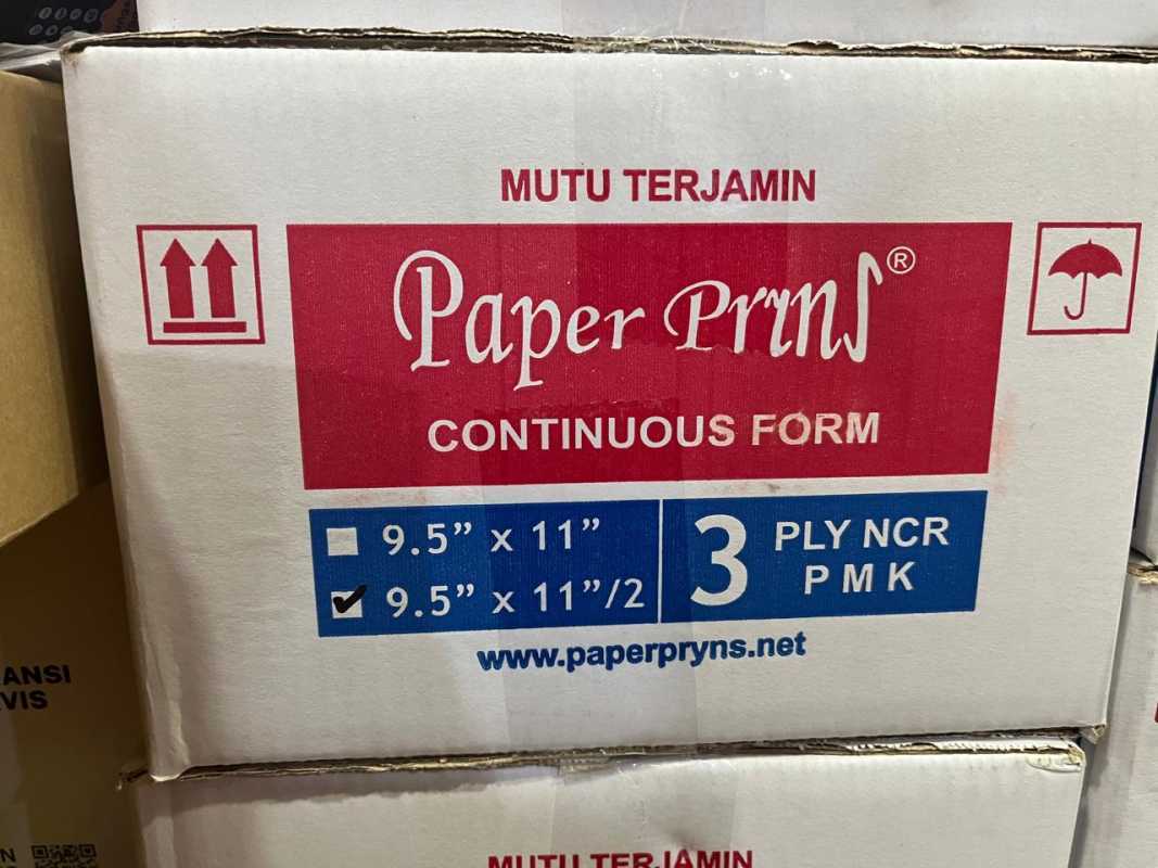 Jual Paper Prins Continuous Form 2 Ply / 3 Ply Original Kertas Komputer ...