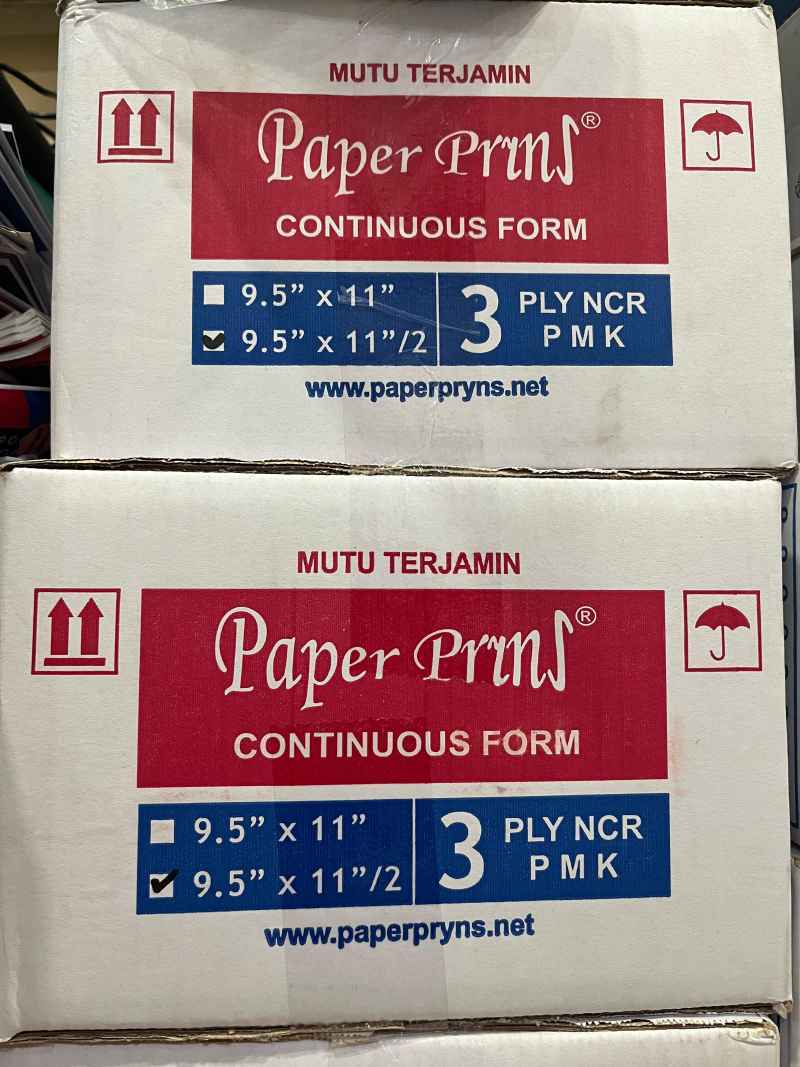 Jual Paper Prins Continuous Form 2 Ply / 3 Ply Original Kertas Komputer ...