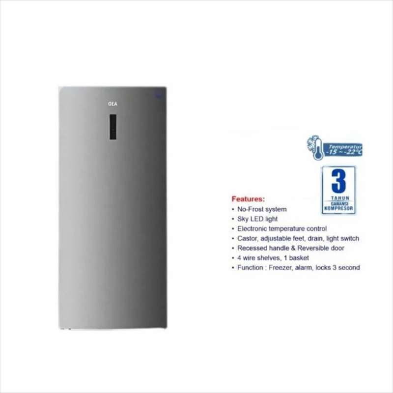 Promo Gea Gf-457 Upright Freezer 6 Rak 457 Liter Hemat Listrik ...