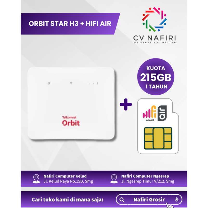 Promo Modem Router Orbit Star H3 B313 Free Kuota Telkomsel 150gb Powered By HUAWEI - Star H3 ...