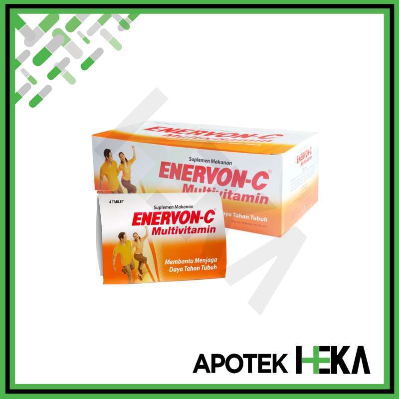 Jual Enervon-c Multivitamin Box Isi 25x4 Tablet Suplemen Daya Tahan ...