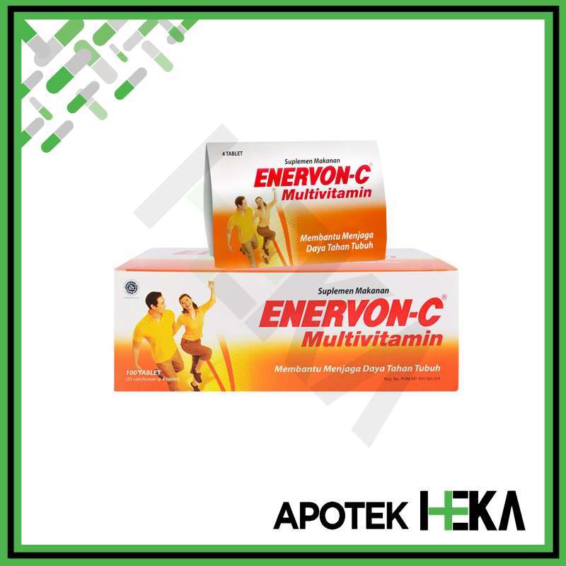 Jual Enervon-c Multivitamin Box Isi 25x4 Tablet Suplemen Daya Tahan ...