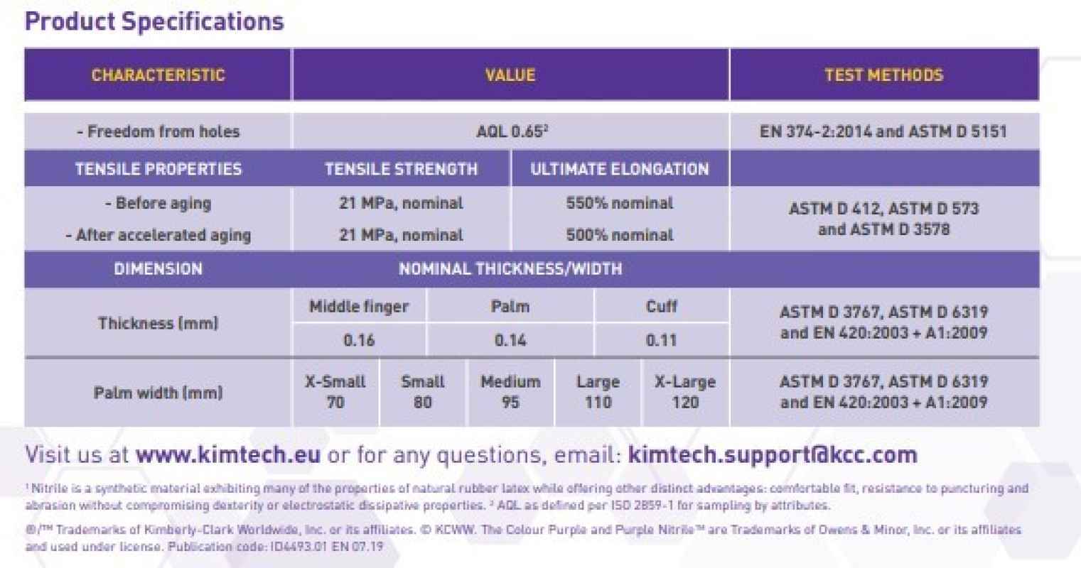 Jual Kimtech Purple Nitrile 97612 Size M Xtra Gloves Kc 500 - Case Di ...