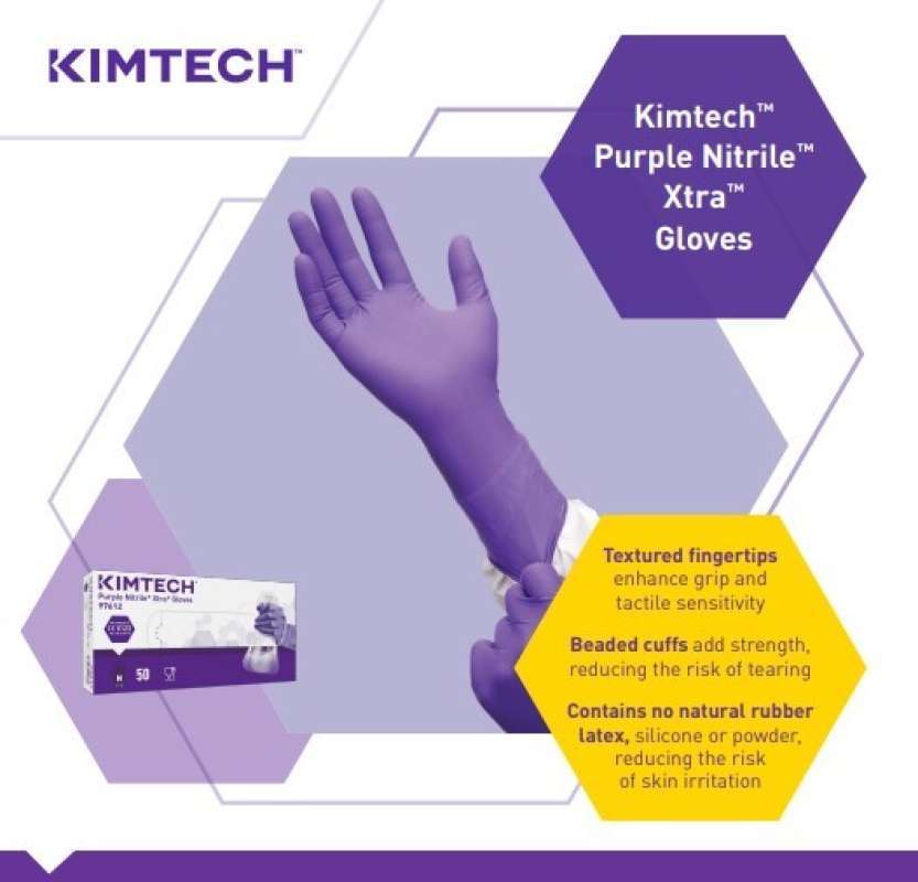 Jual Kimtech Purple Nitrile 97612 Size M Xtra Gloves Kc 500 - Case Di ...
