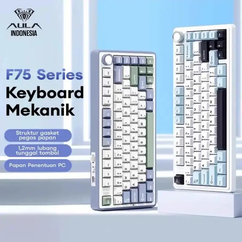 Jual Aula F75 F-75 Wireless Mechanical Gaming Keyboard Rgb Backlit 3 ...