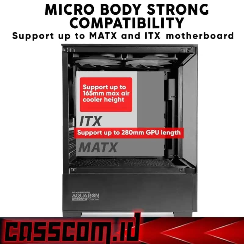 Jual Casing Pc Gaming Armaggeddon Aquaron Nemo M-atx Dual Chamber + Psu ...
