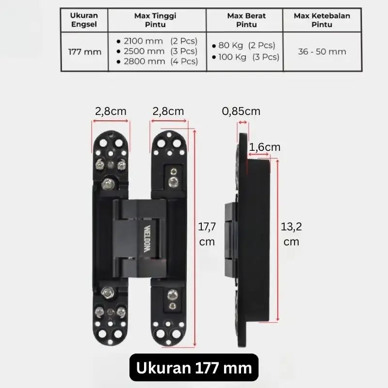Jual Engsel Tanam Tersembunyi Concealed Invisible Hinge Heavy Duty ...
