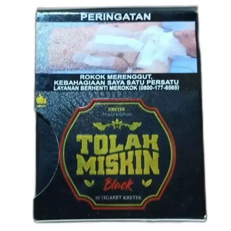 Jual Rokok Tolak Miskin Hitam Kretek 16 Batang 1 Bungkus Di Seller Toko ...