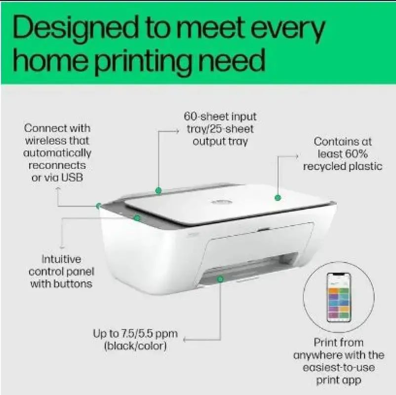 Jual Hp Deskjet Ink Advantage 2876 All-in-one Printer Cetak Scan Copy ...