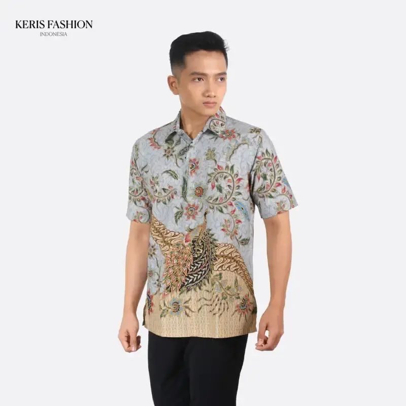 Jual Keris Gallery Kemeja Batik Reguler Fit Lengan Pendek Motif Merak ...