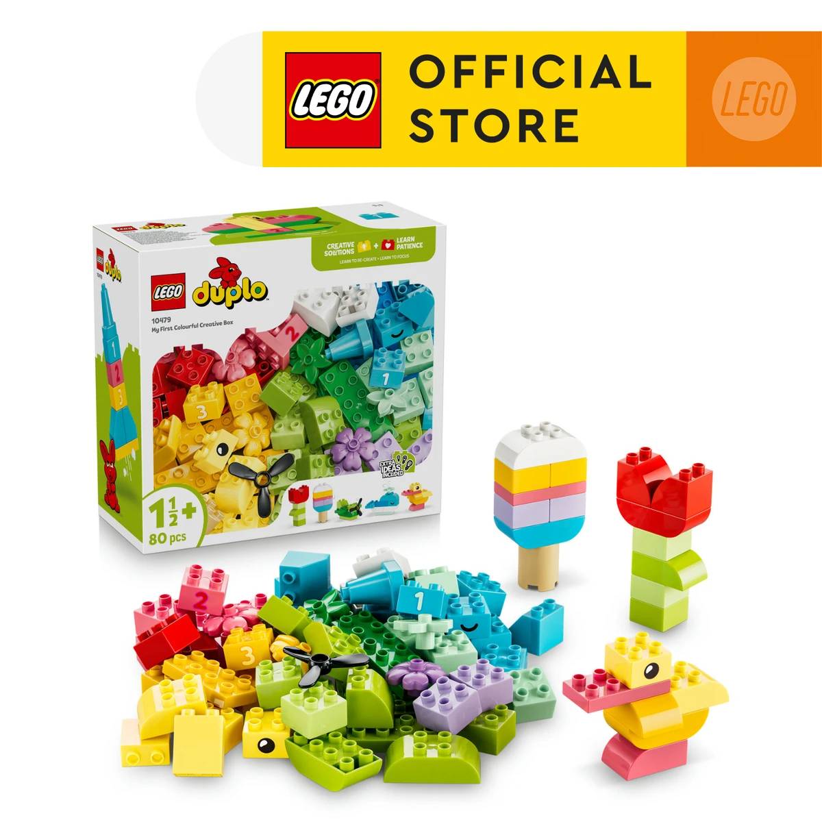 Jual LEGO Duplo Classic 10479 Colorful Creative Box (80 Pieces), Mainan ...