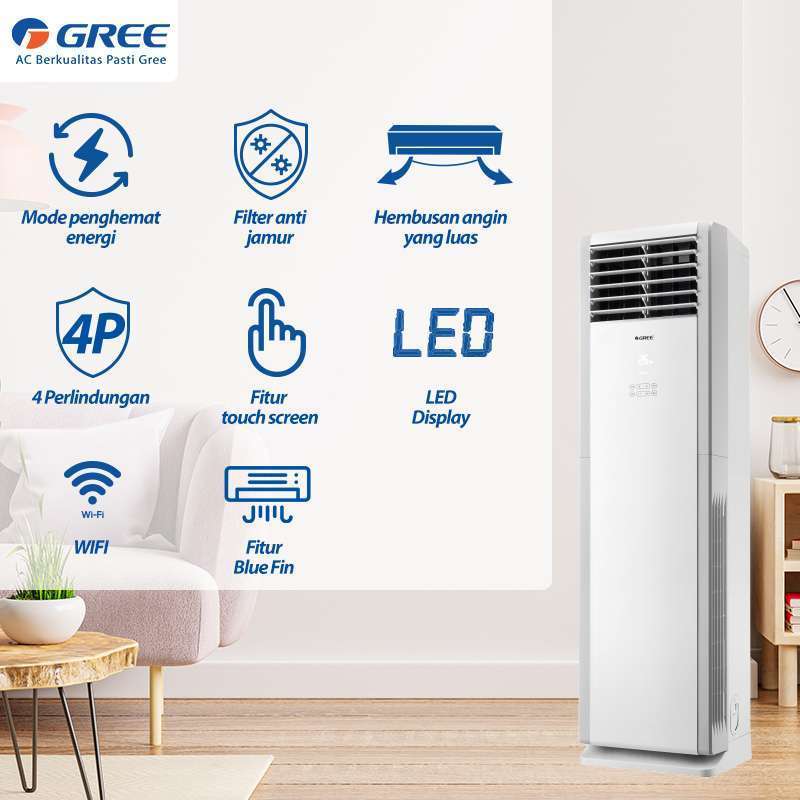 Promo Gree Ac Floor Standing 3pk - Inverter - Dengan Smart Wifi Dan Led ...