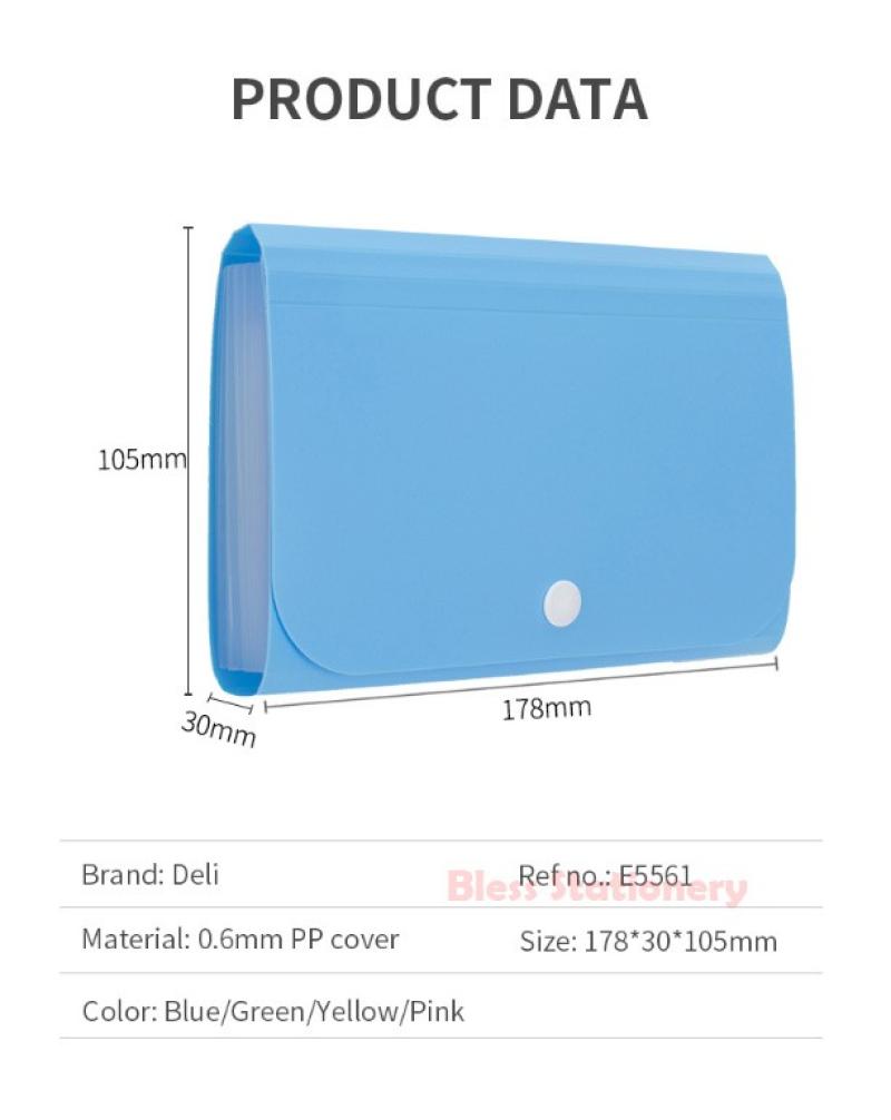 Promo Deli Dompet Plastik A6 Map Uang Map Nota Map Giro Expanding File ...