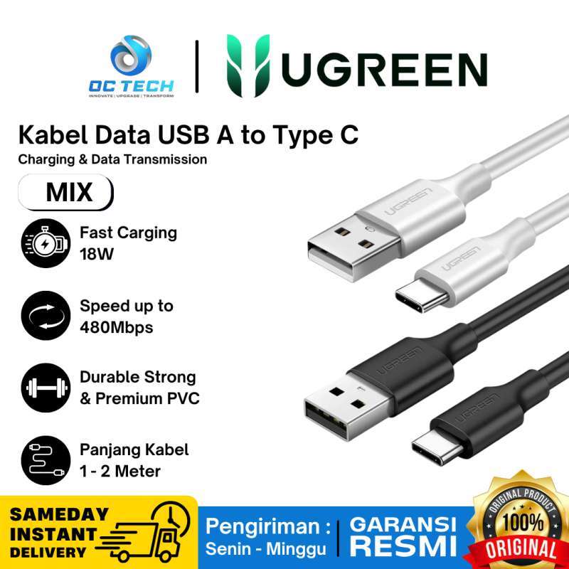 Jual Ugreen Us287 Kabel Data Charger Usb A 2.0 To Type C Fast Charging ...