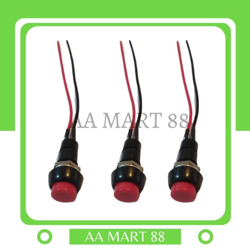 Jual Push On Switch Bulat 2 Pin Saklar Klakson Tombol Lampu Dim Motor ...