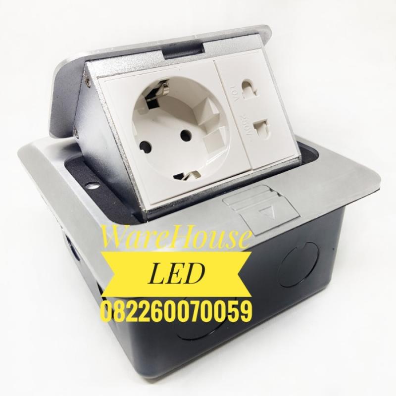 Promo Stop Kontak Lantai 3 Modul Flip Up Isi Stopkontak Arde Eu + 2pin ...