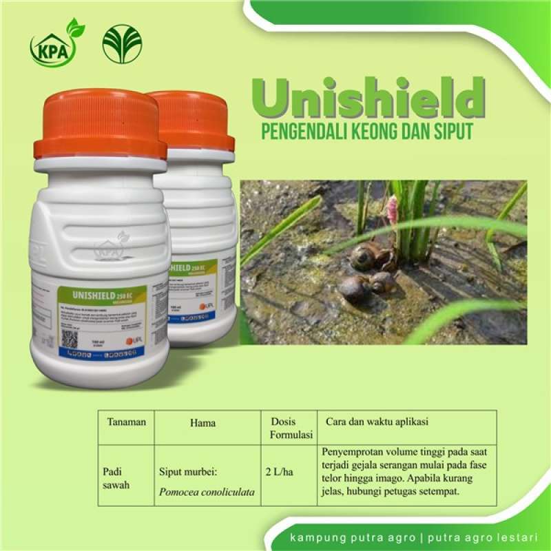 Jual Pengendali Hama Keong Emas dan Siput pada Tanaman Padi sawah - UNISHIELD 250EC di Seller ...