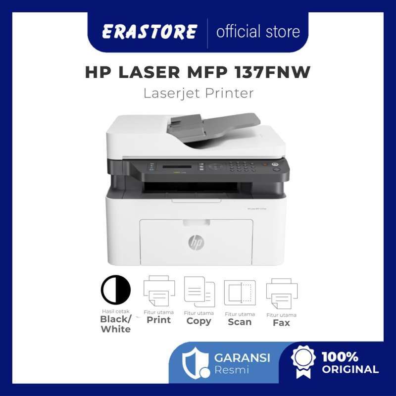 Jual HP Laser MFP 137fnw Printer di Seller ERASTORE Official Store ...