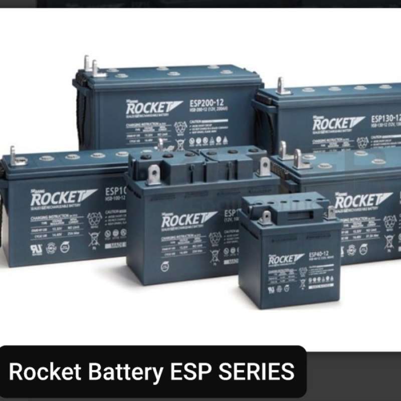 Jual Aki/battery Vrla Rocket Esp 200-12 Solar Panel, Ups, Telco Esp/esh ...