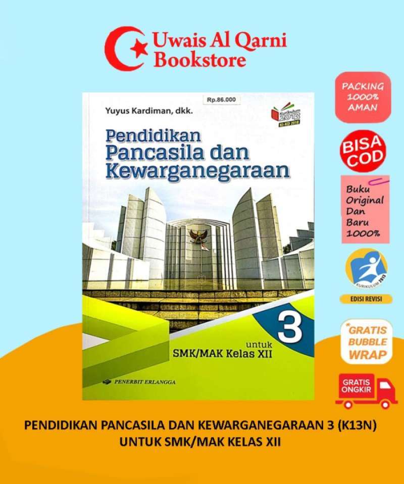 Promo Pendidikan Pancasila Dan Kewarganegaraan 3 Untuk Smkmak Kelas Xii Diskon 23 Di Seller