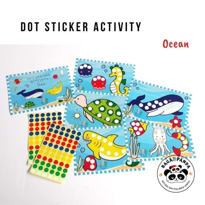 Jual Ocean Theme Dot Sticker Activity (isi 5 Lembar) - Tema Binatang ...