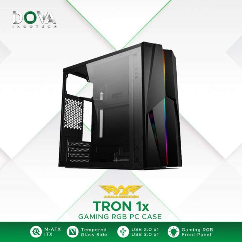 Promo Casing PC TRON 1X Casing PC Gaming M-ATX | RGB Front Panel Diskon ...