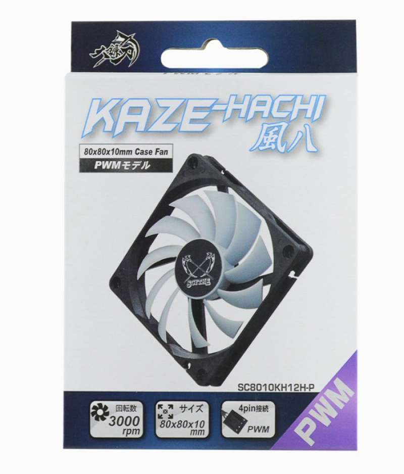 Jual Scythe Kaze Hachi 80 Mm 8 Cm Fan Slim Pwm 3000 Rpm Case Cpu Non ...