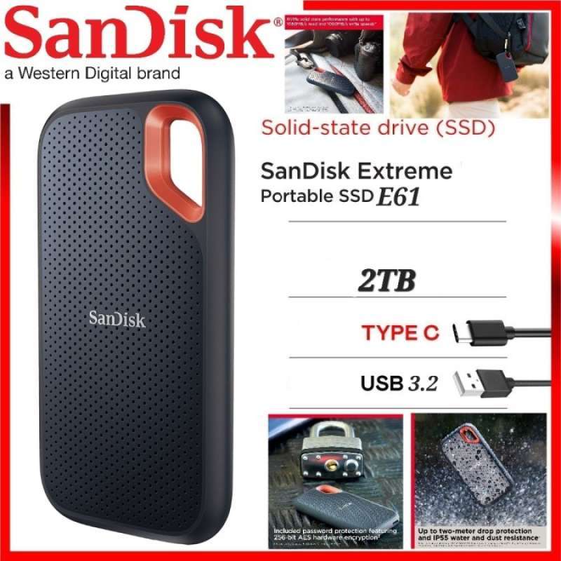 Promo Sandisk Ssd Extreme Portable 2tb External / Extreme Portable 2tb Diskon 23% Di Seller ...