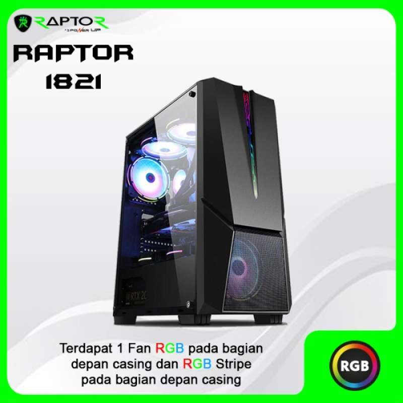 Promo Casing Gaming 3 Power Up RAPTOR 1821- include 1 FAN ...