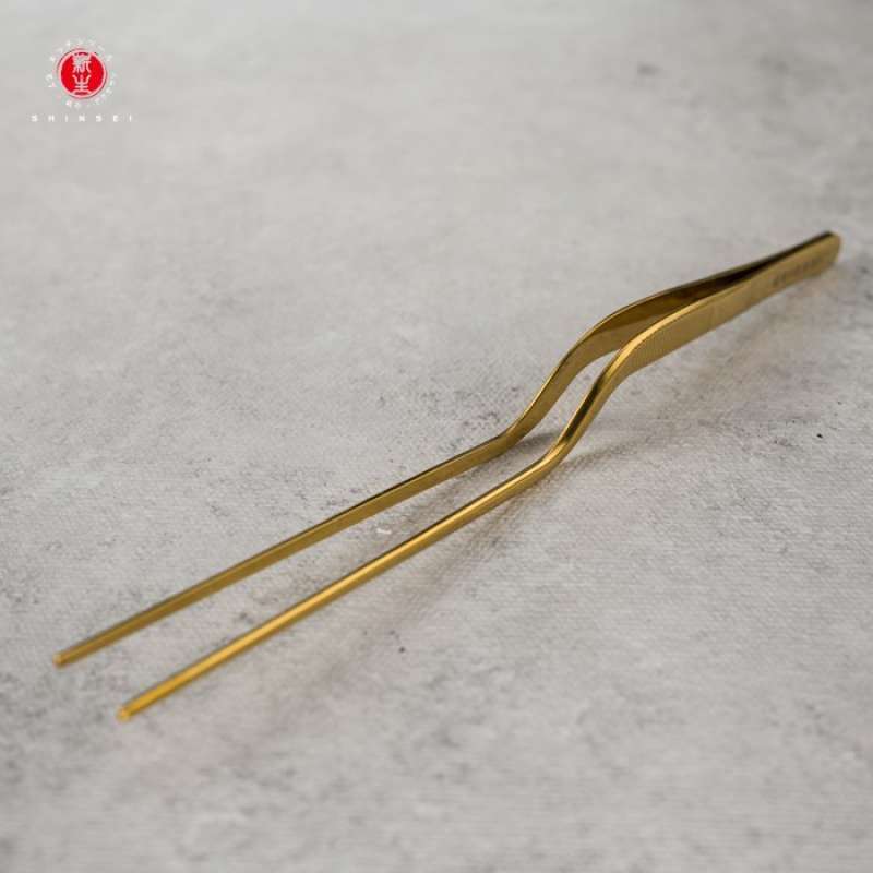 Promo Shinsei Offset Tweezer 21cm Gold Pinset Makanan Chef Diskon 23% ...