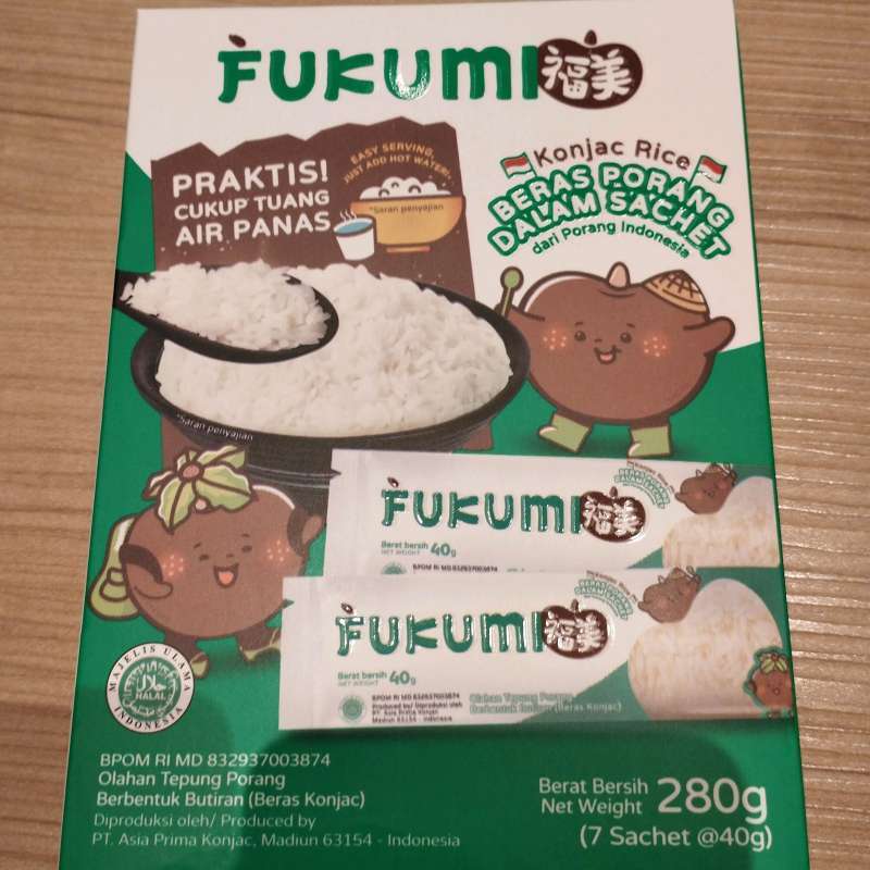 Jual FUKUMI BERAS PORANG SACHET [280 G] di Seller Farmers Market Buaran ...