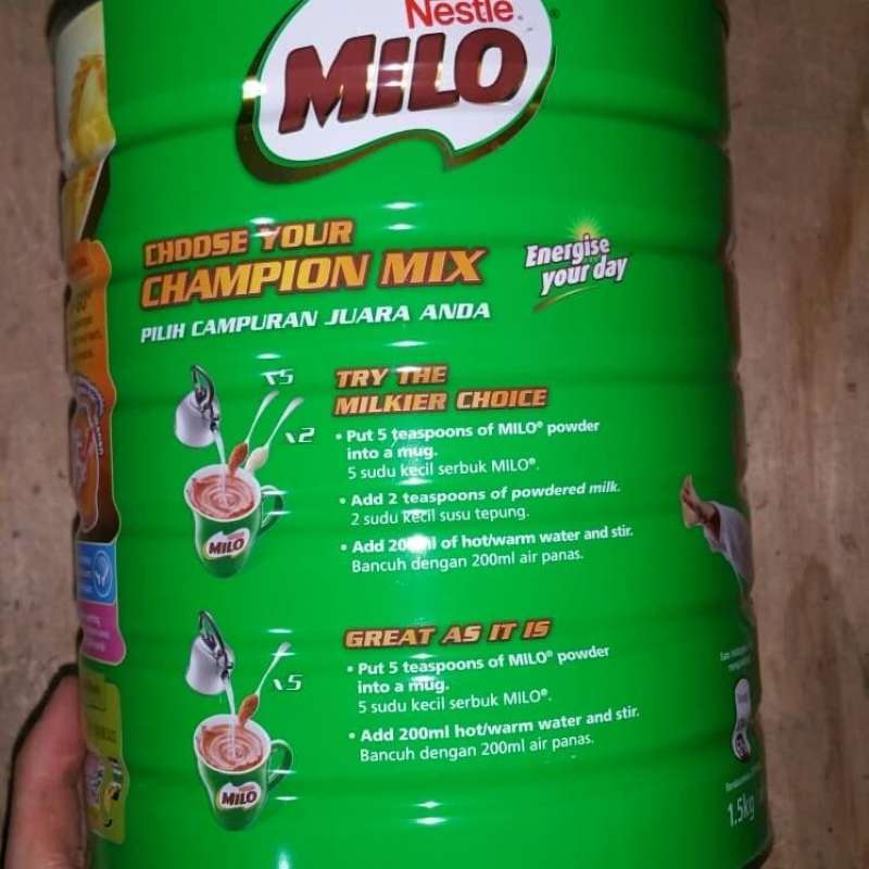 Jual Milo Kaleng 1.5 Kg Malaysia Refill Milo Activgo 1500 Gram Di ...
