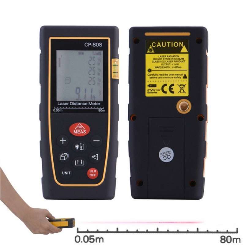 Promo Ukur Laser Jarak Jauh 80m Meter Panjang Dimensi Ruang + Water ...