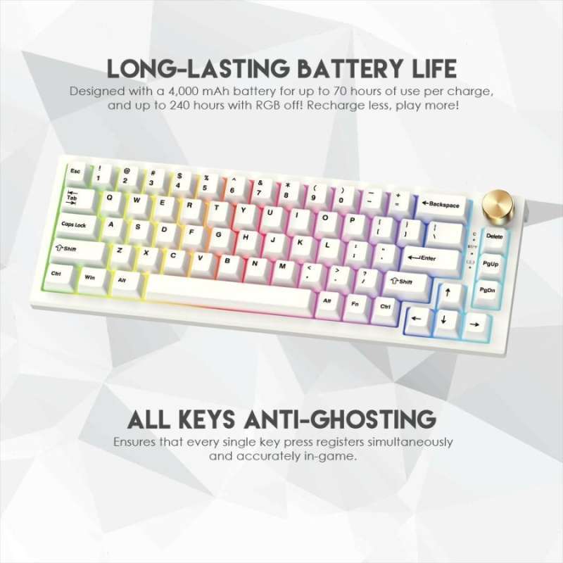 Jual Fantech Keyboard Mechanical Mk-858 Maxfit67 (white Switch) Di ...
