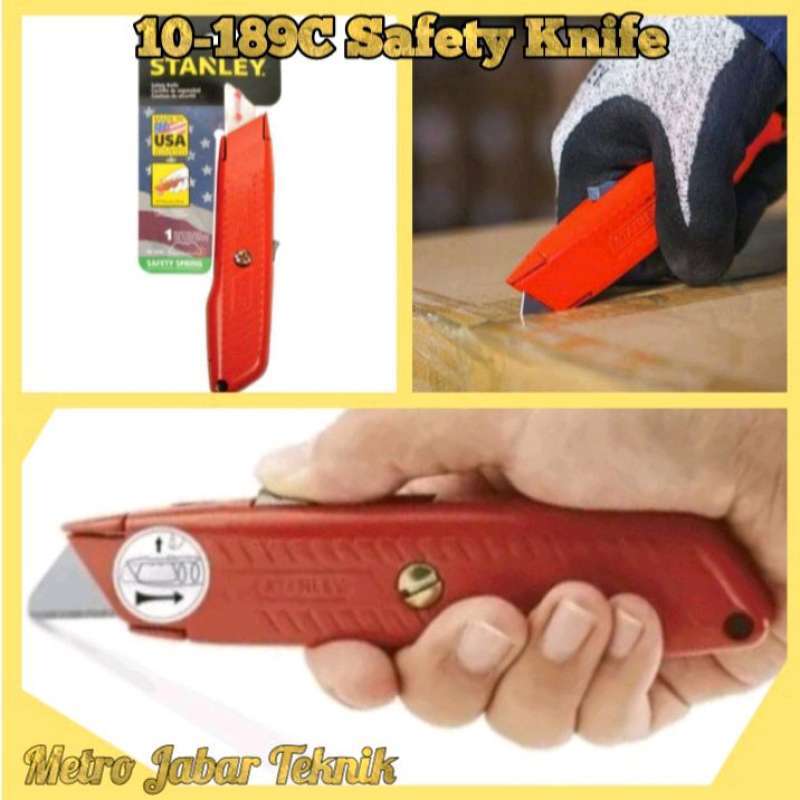 Jual Cutter Utility Stanley 10-189c Interlock Safety Utility Knife ...