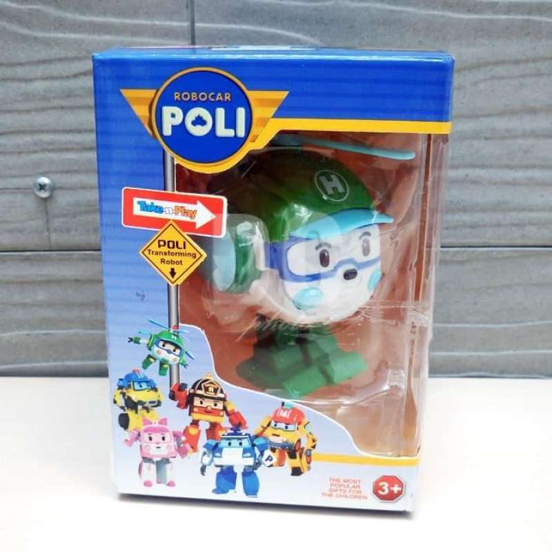 Jual Robocar Poli Helicopter HELLY Hijau Transform Robot Helikopter di ...