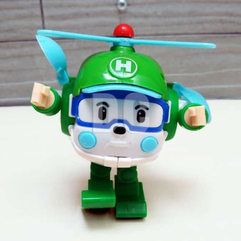 Jual Robocar Poli Helicopter HELLY Hijau Transform Robot Helikopter di ...
