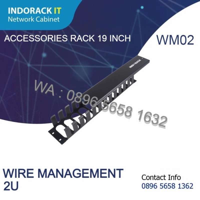 Promo INDORACK 19 Wire Management Panel 2U Wiring Management : WM02 ...
