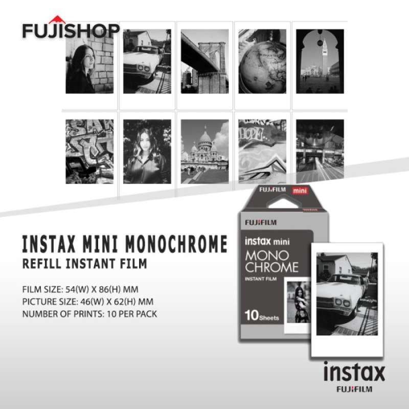 Promo Fujifilm Instax Mini Paper Monochrome Diskon 41% di Seller ...