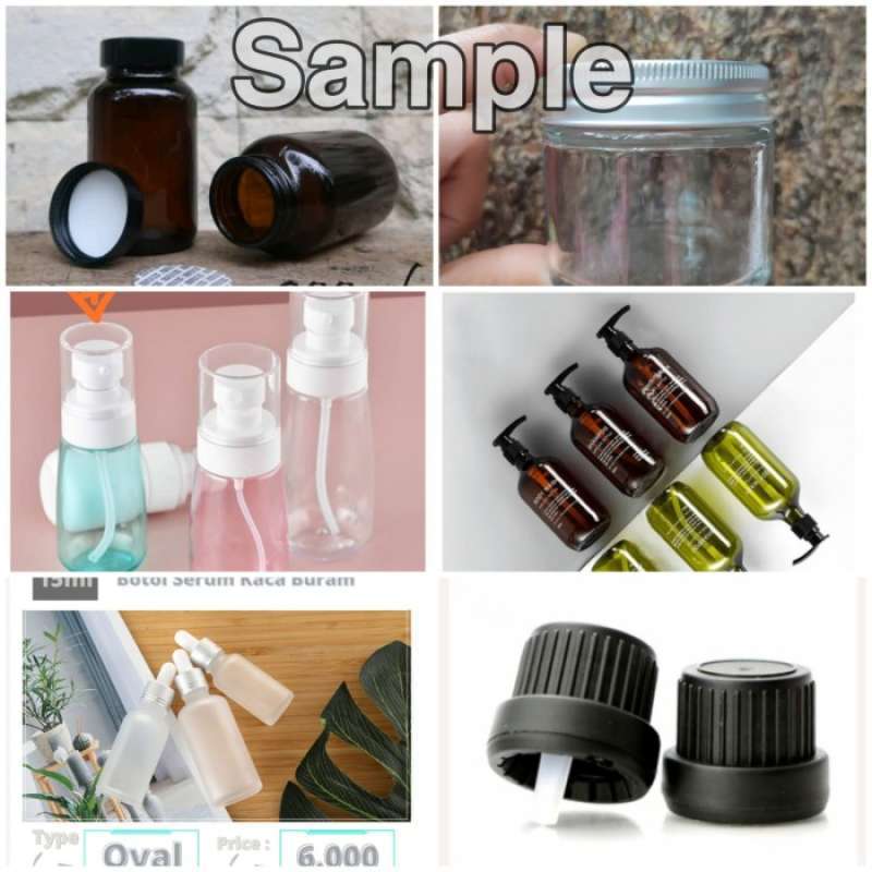 Promo sample botol kosmetik sampel Botol skincare contoh botol segala ...