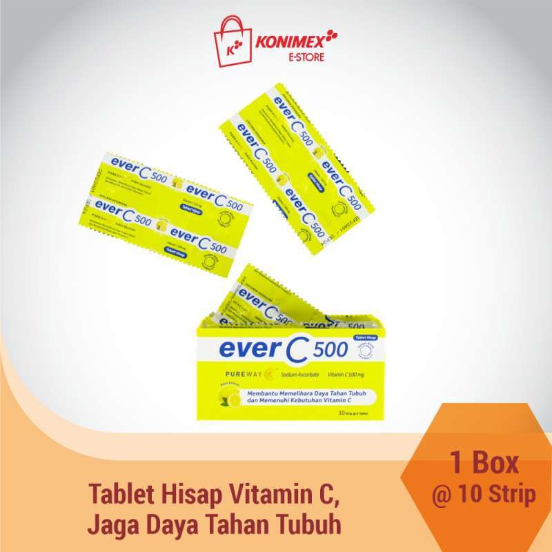 Jual everC500 Lemon Box -- 10 Strip Tablet Hisap Vitamin C di Seller ...