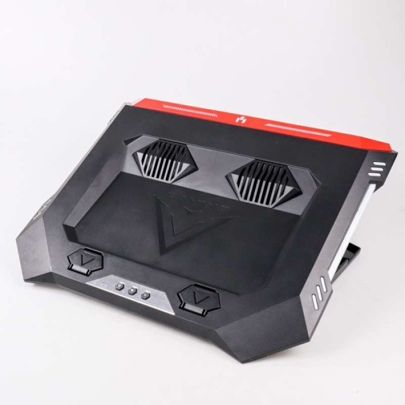 Promo Gaming Cooling Pad Laptop Turbocharged Radiator LED 2 Fan - X500 ...
