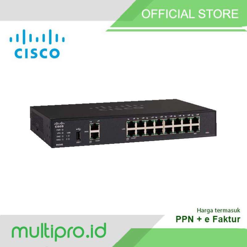 Promo Cisco RV345-K9-G5 Dual WAN Gigabit VPN Router Diskon 23% di ...