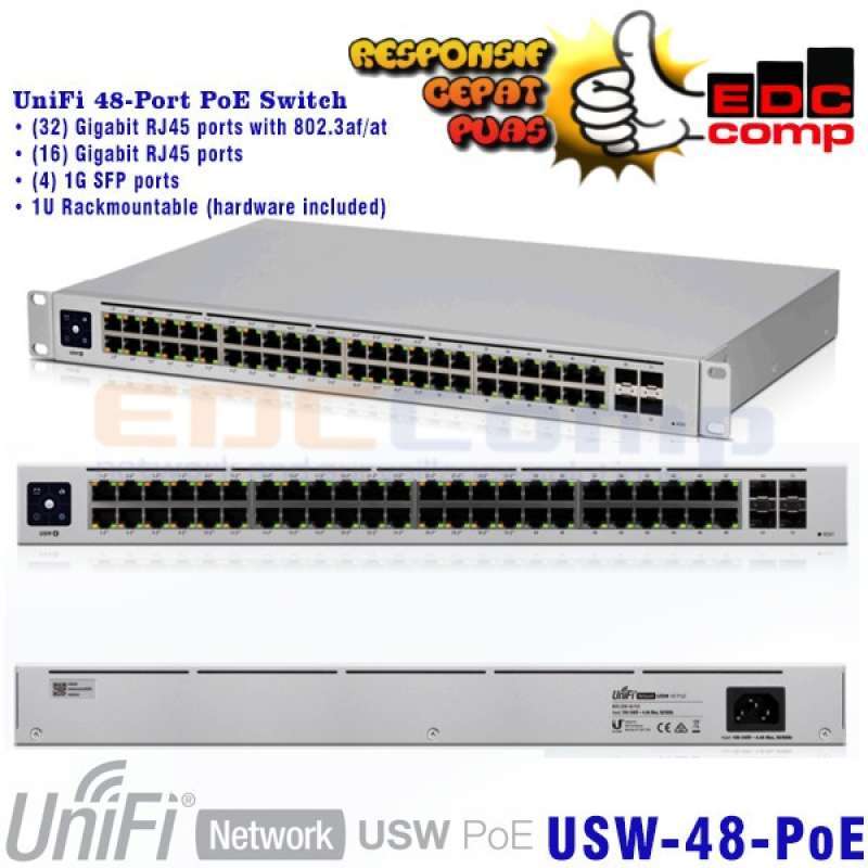 Promo Ubiquiti USW-48-POE UniFi Switch|Gigabit Switch with SFP USW 48 ...