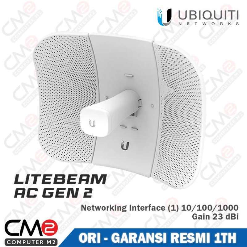 Promo UBIQUITI 5 GHZ LITEBEAM AC GEN2 AIRMAX 23dBi ( LBE 5AC GEN2 ...