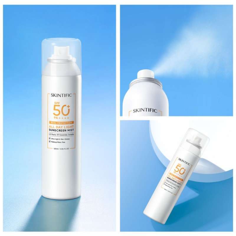 Promo Skintific All Day Light Sunscreen Mist Spf50 Pa++++ Sunblock 120ml Diskon 40% Di Seller ...